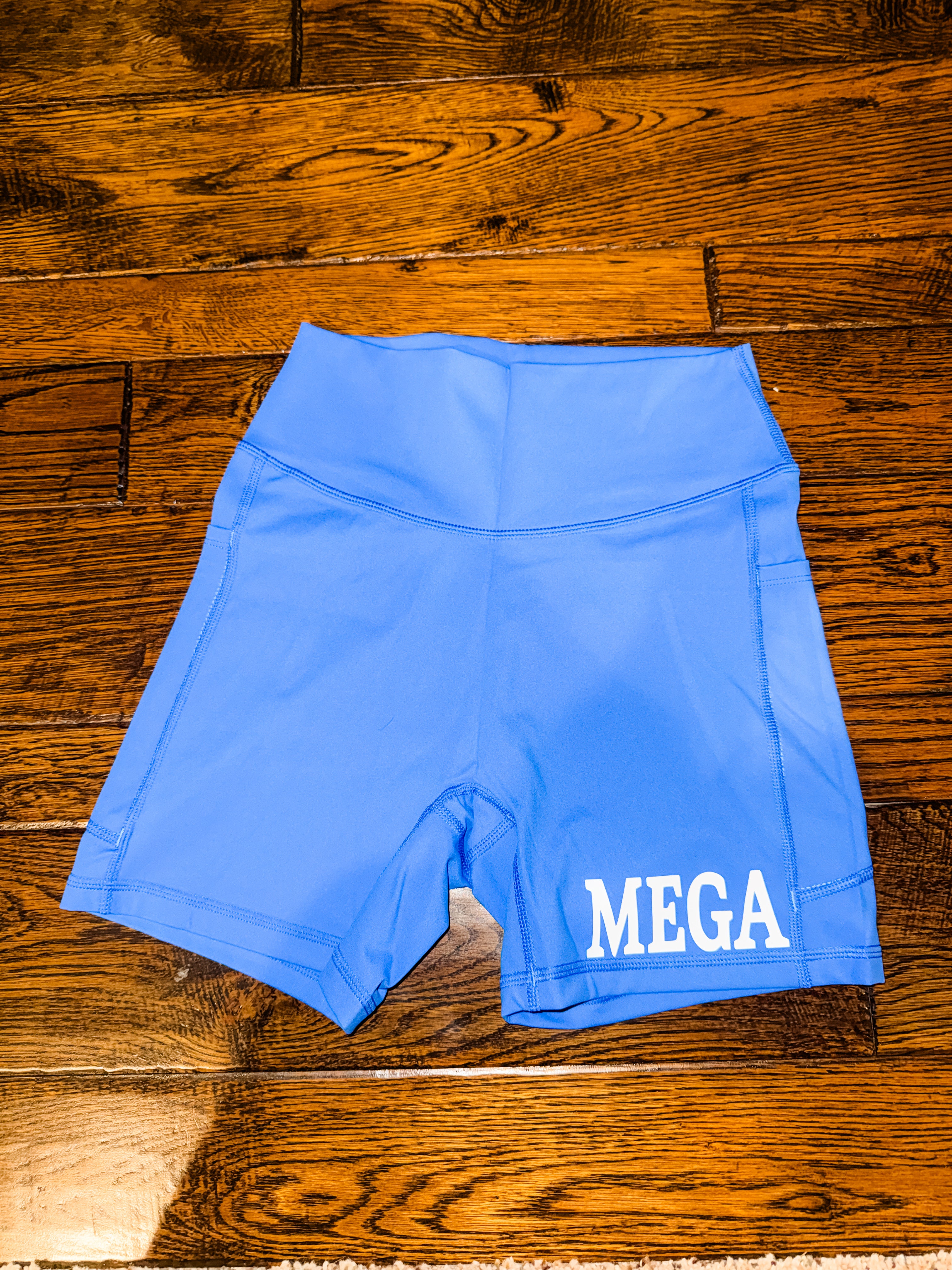 NEW! Royal Blue MEGA STRONG Spandex Pocket Shorts – Mega Strong Fitness